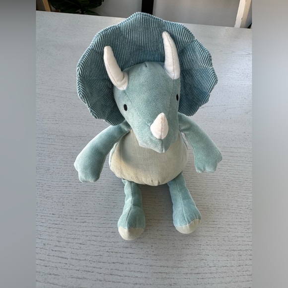 Anthropologie | Toys | Anthropologie Blue Plush Triceratops Dinosaur ...